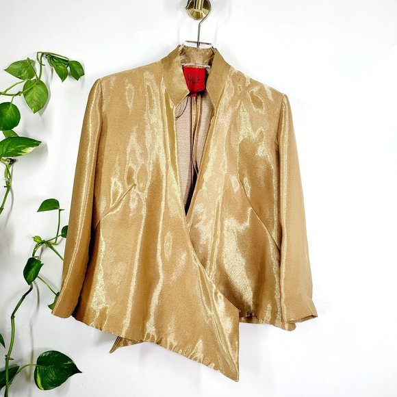 SHILLE NOCHE | Jackets & Coats | Shille Noche 42 Medium Gold Blazer ...